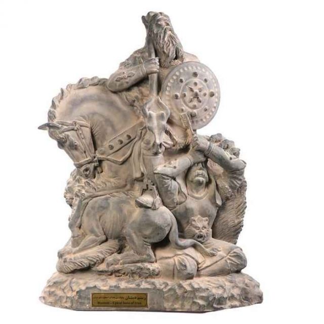 Rustam & Esfandiar legendary Iranian Heroes Sculpture | ShopiPersia