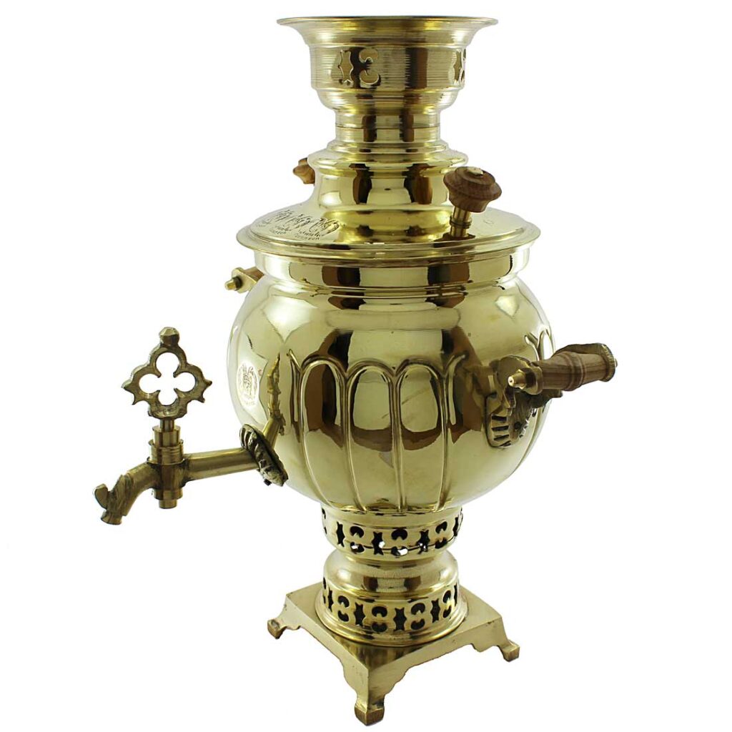 Persian Brass Samovar Decorative Coal Tea Maker 8-Liter - ShopiPersia