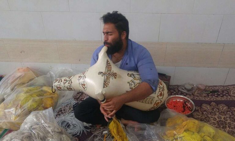 Professional Persian Ney Anban Goat Bagpipe - ShopiPersia