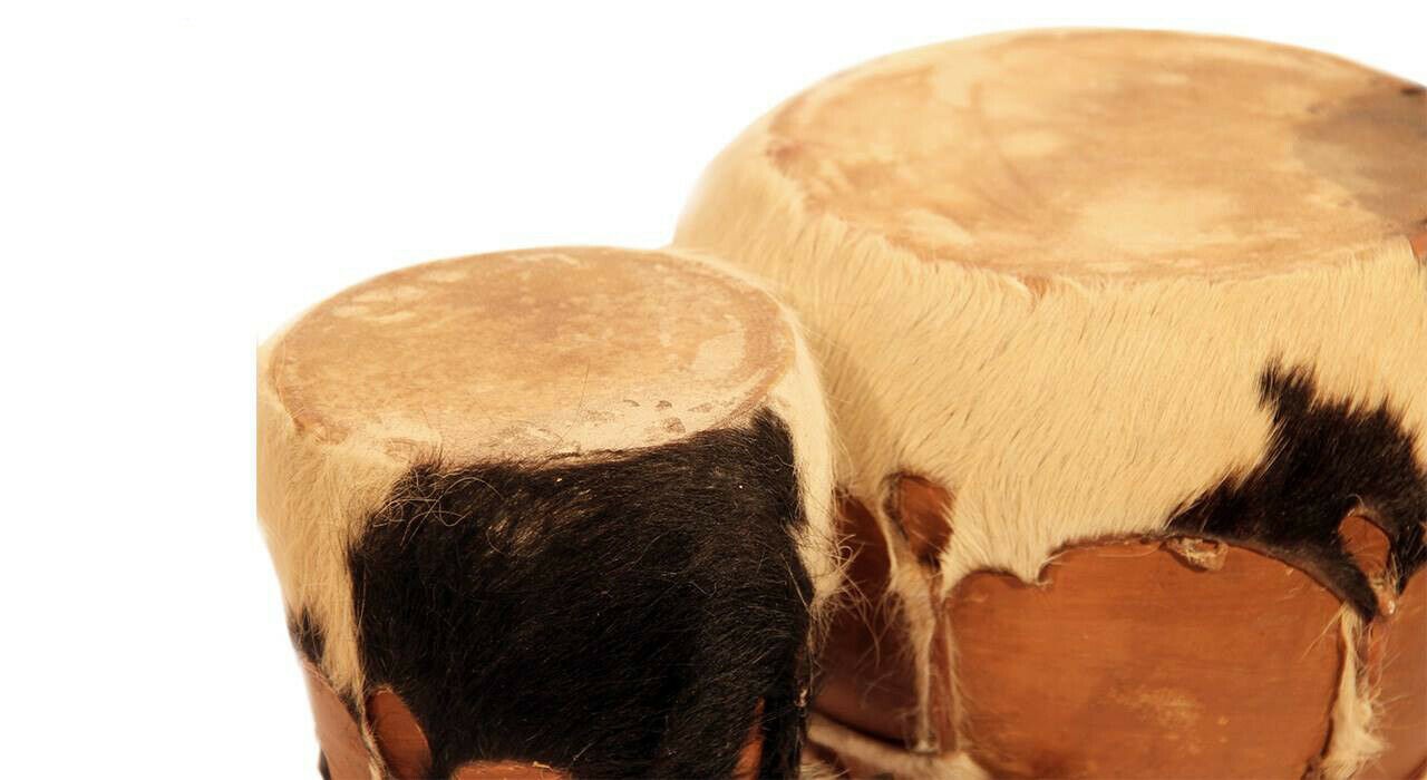 Persian Naqareh Double Drum with Clay Body and Calfskin Head - ShopiPersia