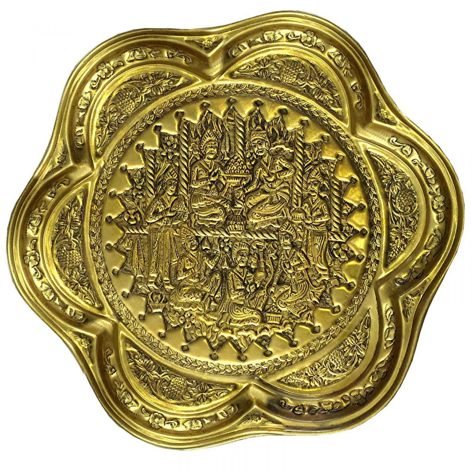 Persian Copper Serving Tray Traditionally Hammered 040 - ShopiPersia