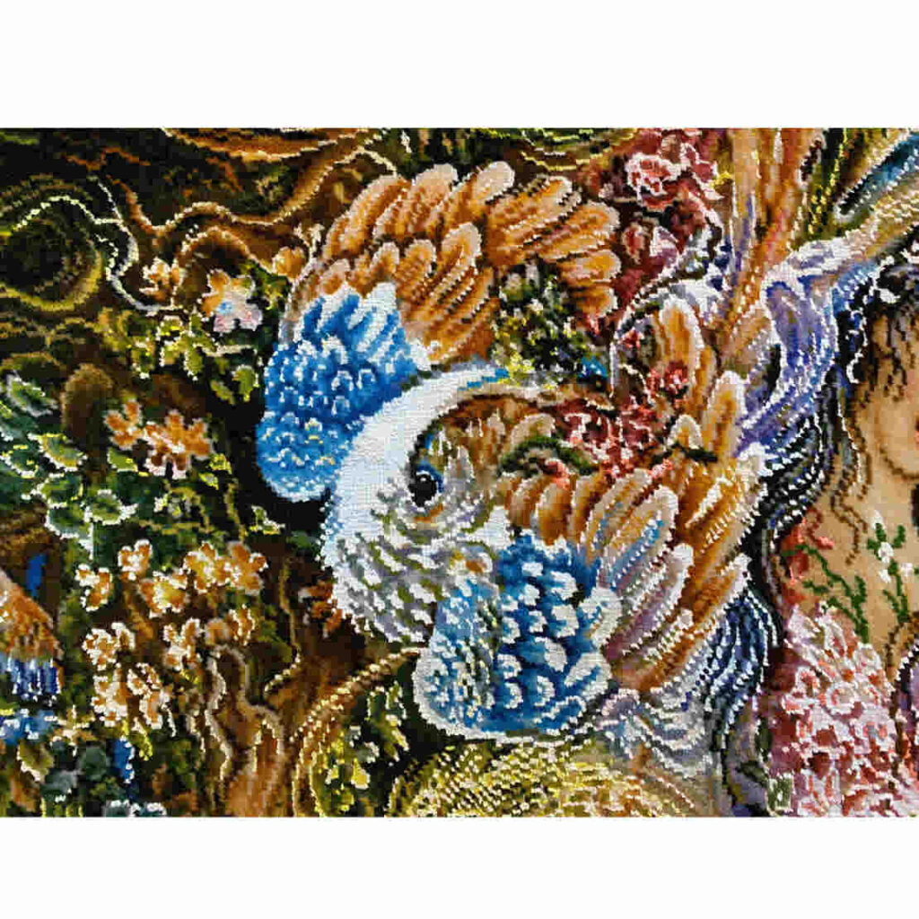 Hand-Knotted Persian Wall Hanging Rug from Tabriz Depicting Hasti ...