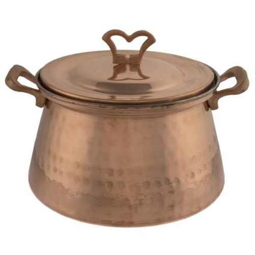 Persian Copper Stock Pot - Traditional Cooking Pot Model Azin - ShopiPersia