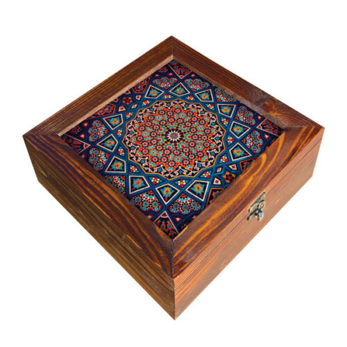 Iranian Wooden Gift Box Model Delnevis - ShopiPersia
