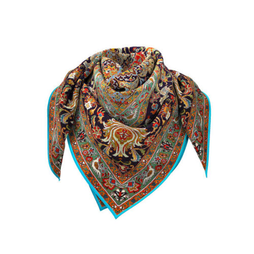 Persian Silk Mini Scarf for Women - Luxe & Vibrant Design Maah ...