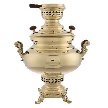 Decorative Coal Samovar Brass Traditional Persian 6-Liter - ShopiPersia