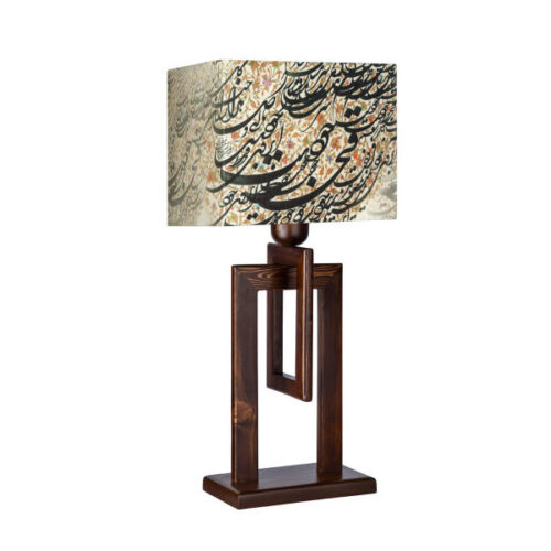 Persian Wooden Buffet Table Lamp Model Calligraphy - ShopiPersia
