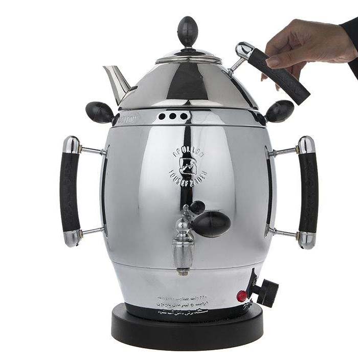 Electric Steel Samovar Tea Maker Smooth Finish 6-Liter - ShopiPersia