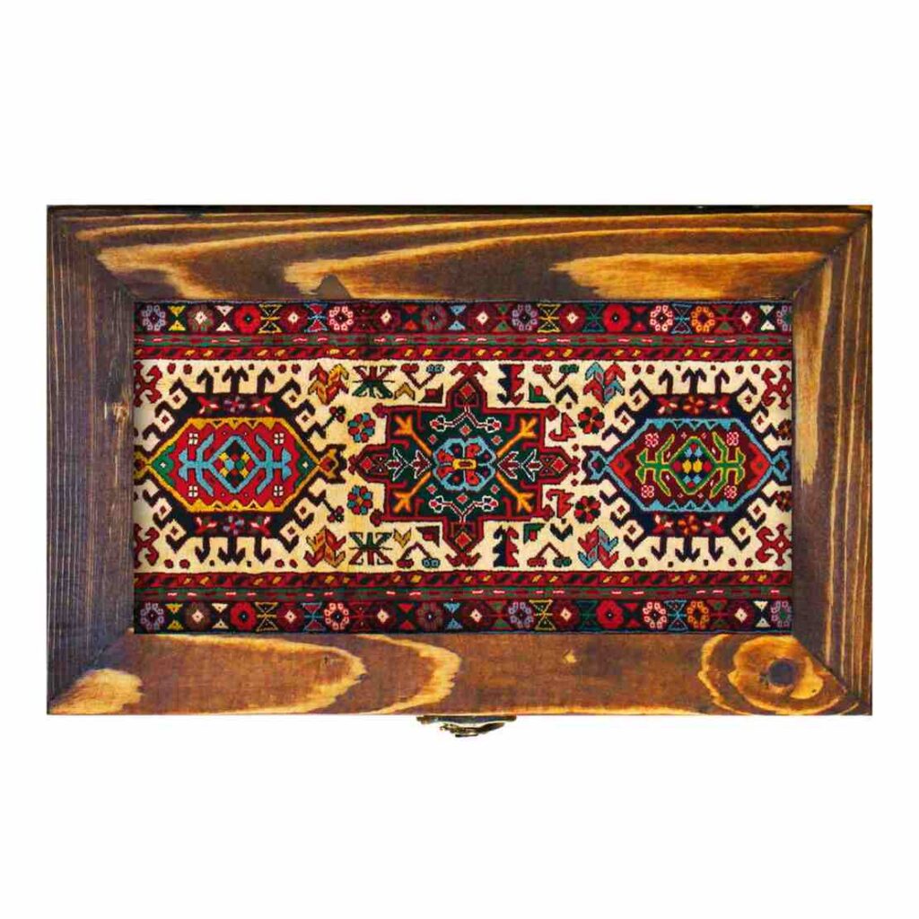 Wooden Box for Gift Giving with Persian Inspired Pattern Carpet ...