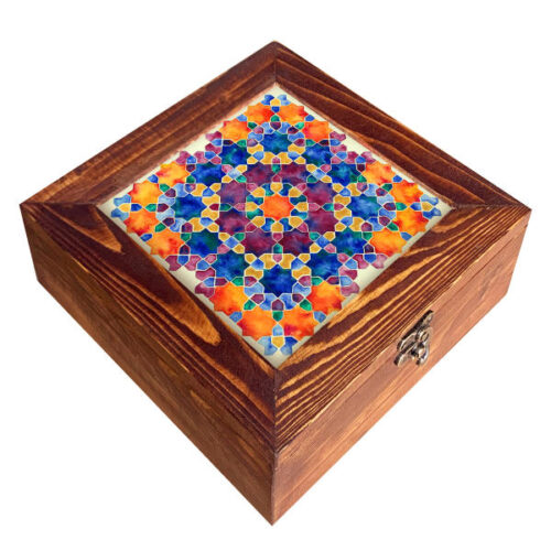 Iranian Wooden Black Gift Box Model Calligraphy - ShopiPersia