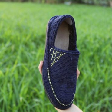 Giveh Shoes - Persian Handcrafted Breathable Footwear Navy Blue Model ...