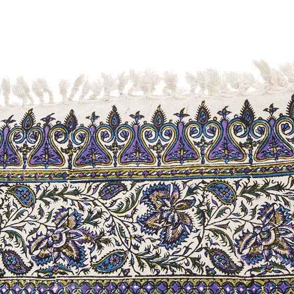 Persian Tablecloth: Isfahan's Traditional Kalamkari Block Print Blue ...