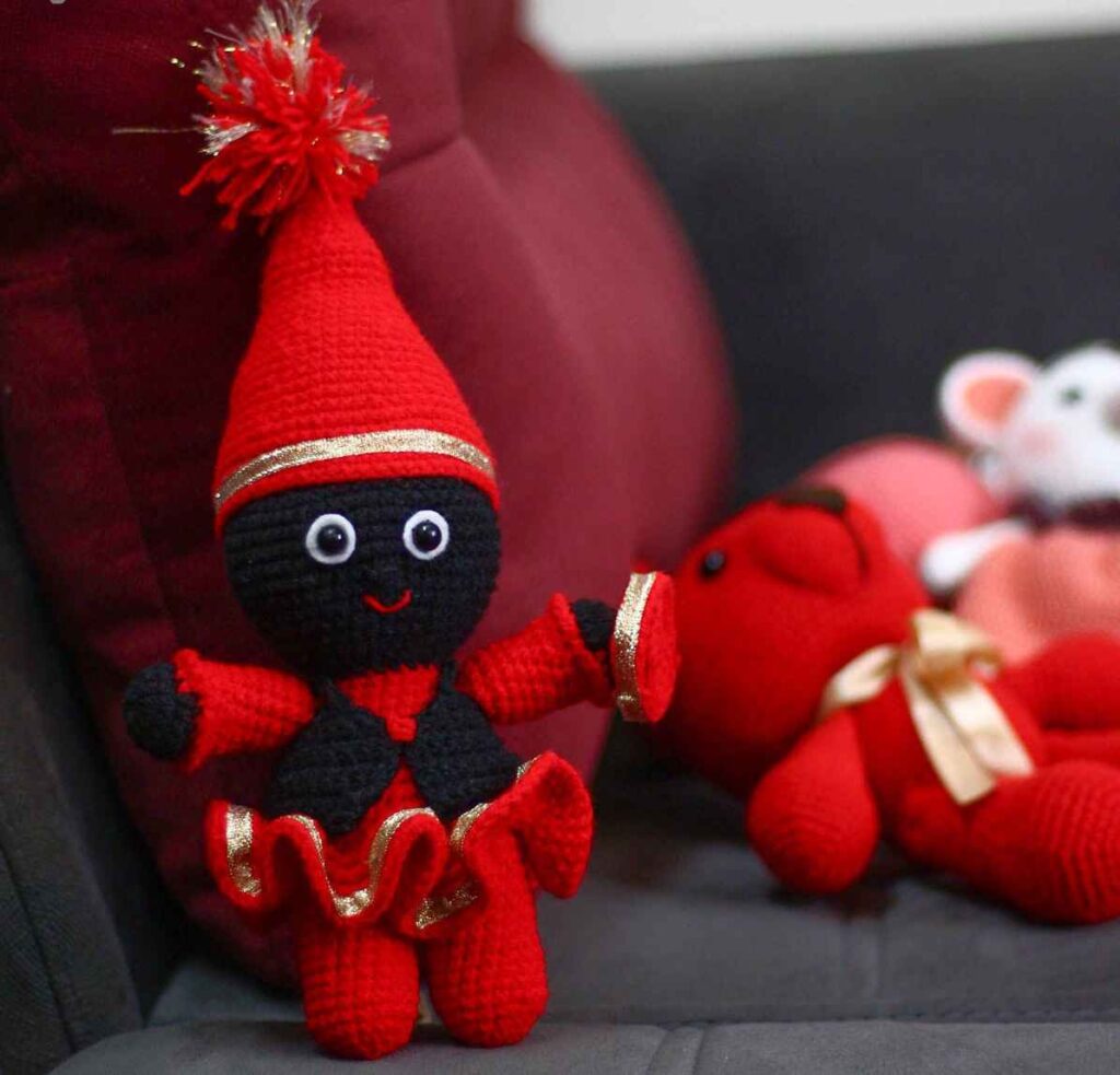 Handmade Crochet Stuffed Doll for Nowruz - Hajji Firuz | Soft Plush Toy ...