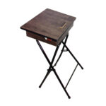 Set of Stackable Prayer Chair & Table for Salah & Muslims Brown ...