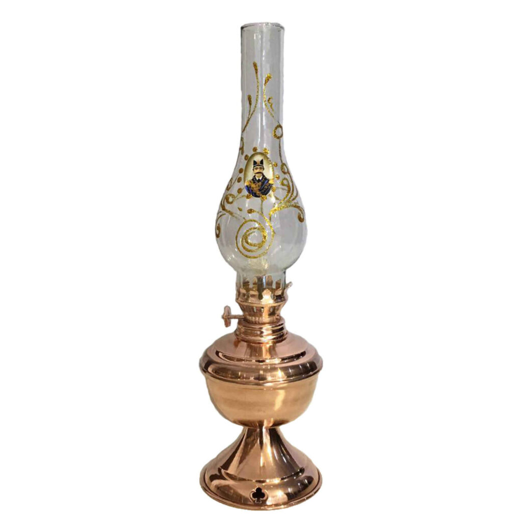 Persian Copper Kerosene Oil Lamp Model Shah Abbas (2x) - ShopiPersia
