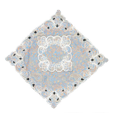 Islamic Prayer Mat / Sajadah with Blue Termeh Fabric - ShopiPersia