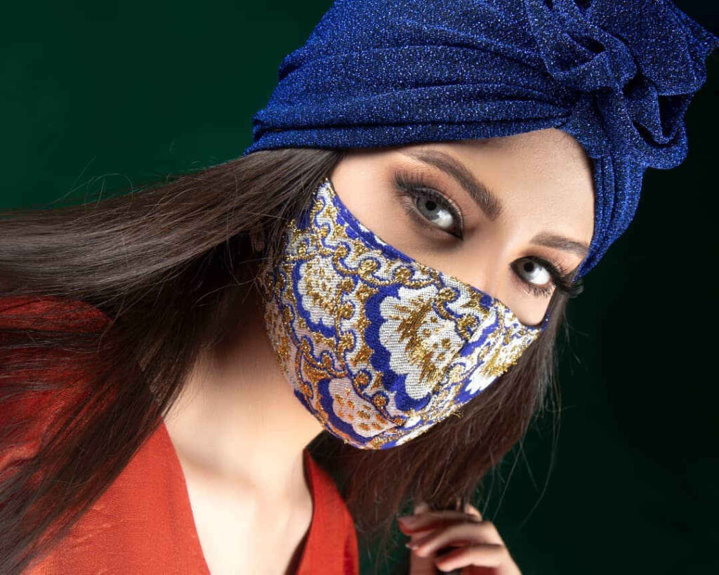 Handcrafted Embroidered Battoulah Mask - Gulf Burqa Asa Model - ShopiPersia