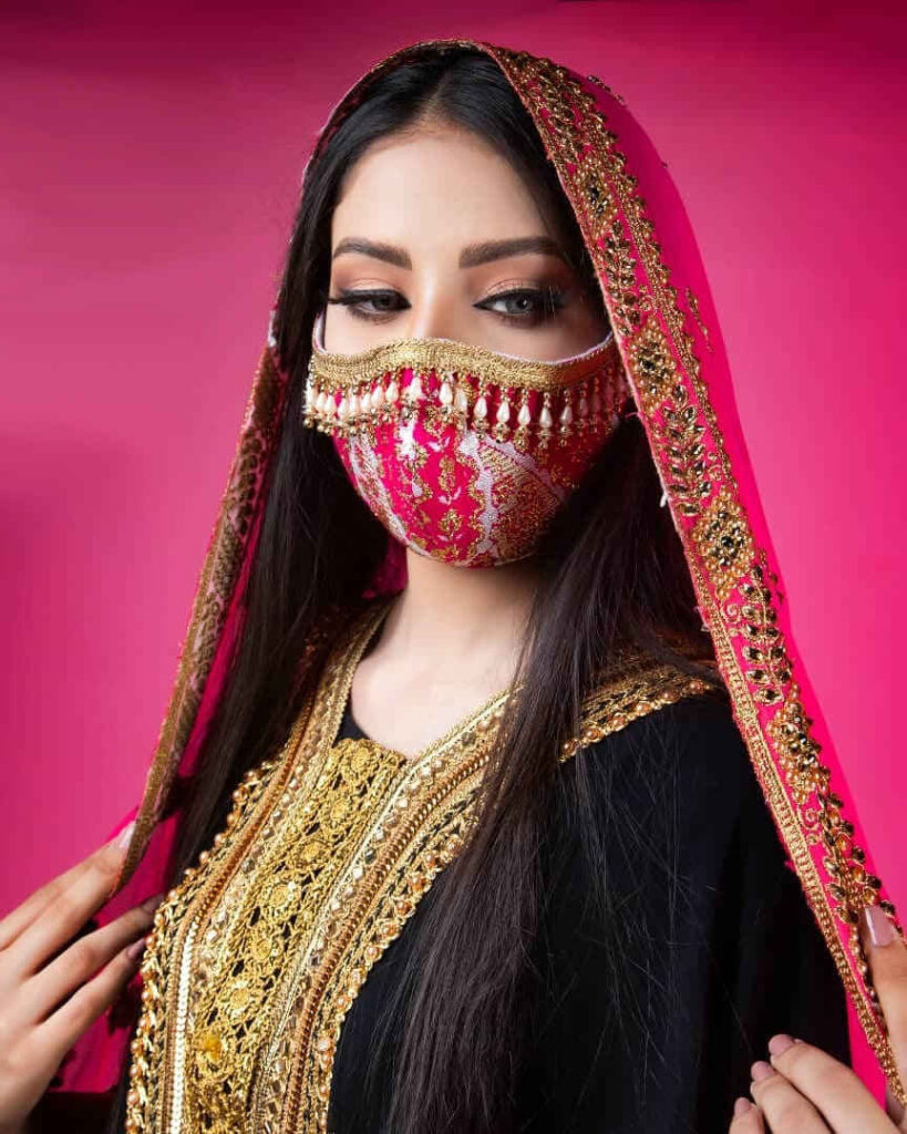 Fashion Burqa Niqab Batoola Bedouine Arab Face - ShopiPersia