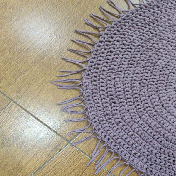 Macrame Hand-Knit Rug Model Crocheted Purple - ShopiPersia