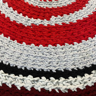 Macrame Hand-Knit Round Rug Model Teriko - ShopiPersia