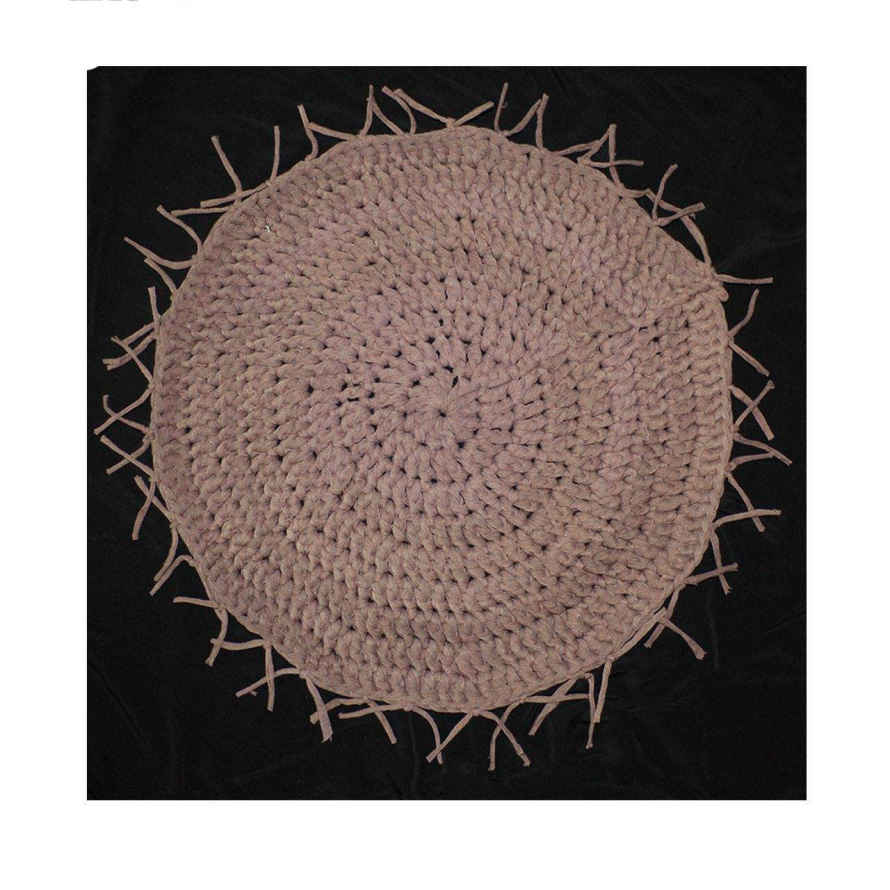 Handwoven Boho Macrame Floor Rug – Round Shape - ShopiPersia