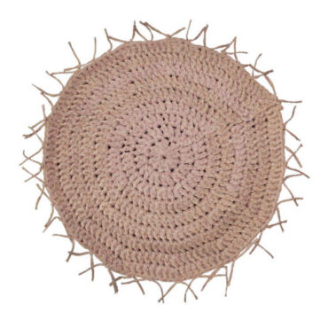 Handwoven Boho Macrame Floor Rug for home Round - ShopiPersia