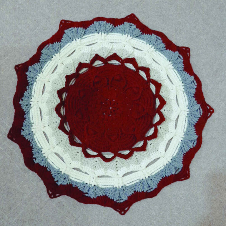 Macrame Crocheted Rug Model Round - ShopiPersia