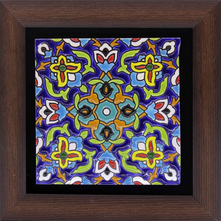 Decorative Persian Framed Tile - Shahnameh Inspired Pattern: Shahan ...