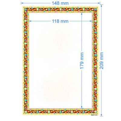 Tazhib A5 Paper Model Abr & Bad & Rose (20x) - ShopiPersia