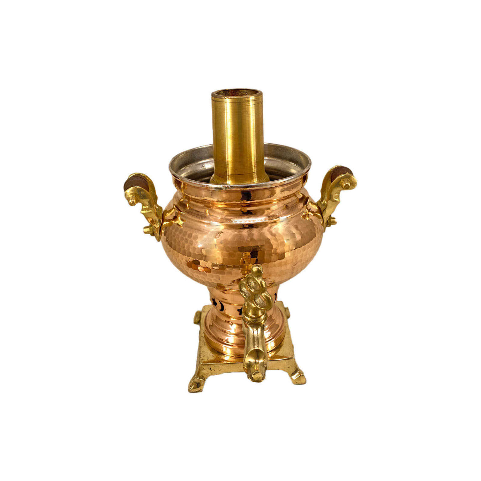 Persian Copper Samovar Decorative Coal Tea Maker 1-Liter - ShopiPersia