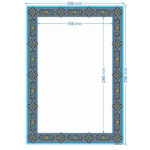 Blue Colored Tazhib A4 Paper (100x) - ShopiPersia