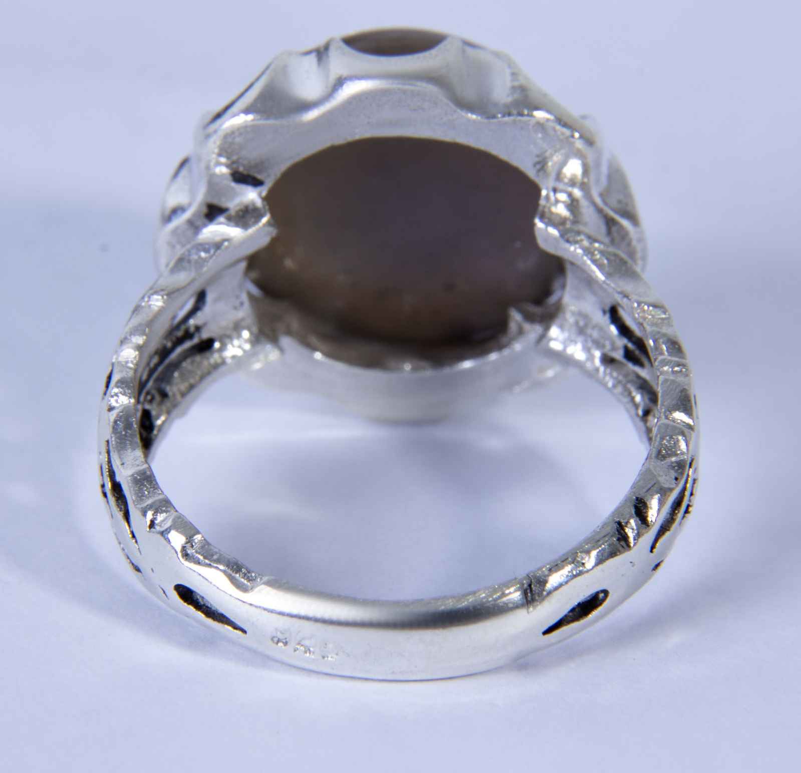 Persian Sulemani Hakik Silver Ring for Men Eye - ShopiPersia