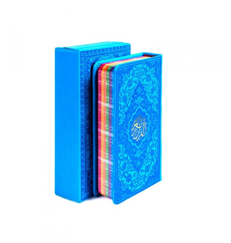 Blue Arabic Quran Book with Frame - ShopiPersia
