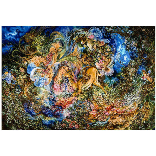 Hand-Knotted Persian Wall Hanging Rug from Tabriz Depicting Dayereh ...