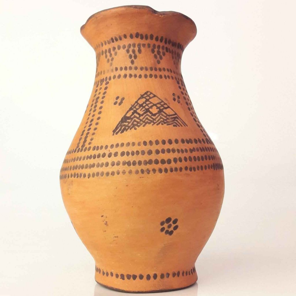 Handcrafted Decorative Persian Pottery Vase with Kalporagan - ShopiPersia