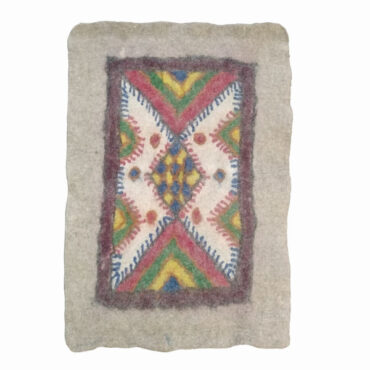 Persian Wool Felt Rug 100% Natural and Handmade Square - ShopiPersia