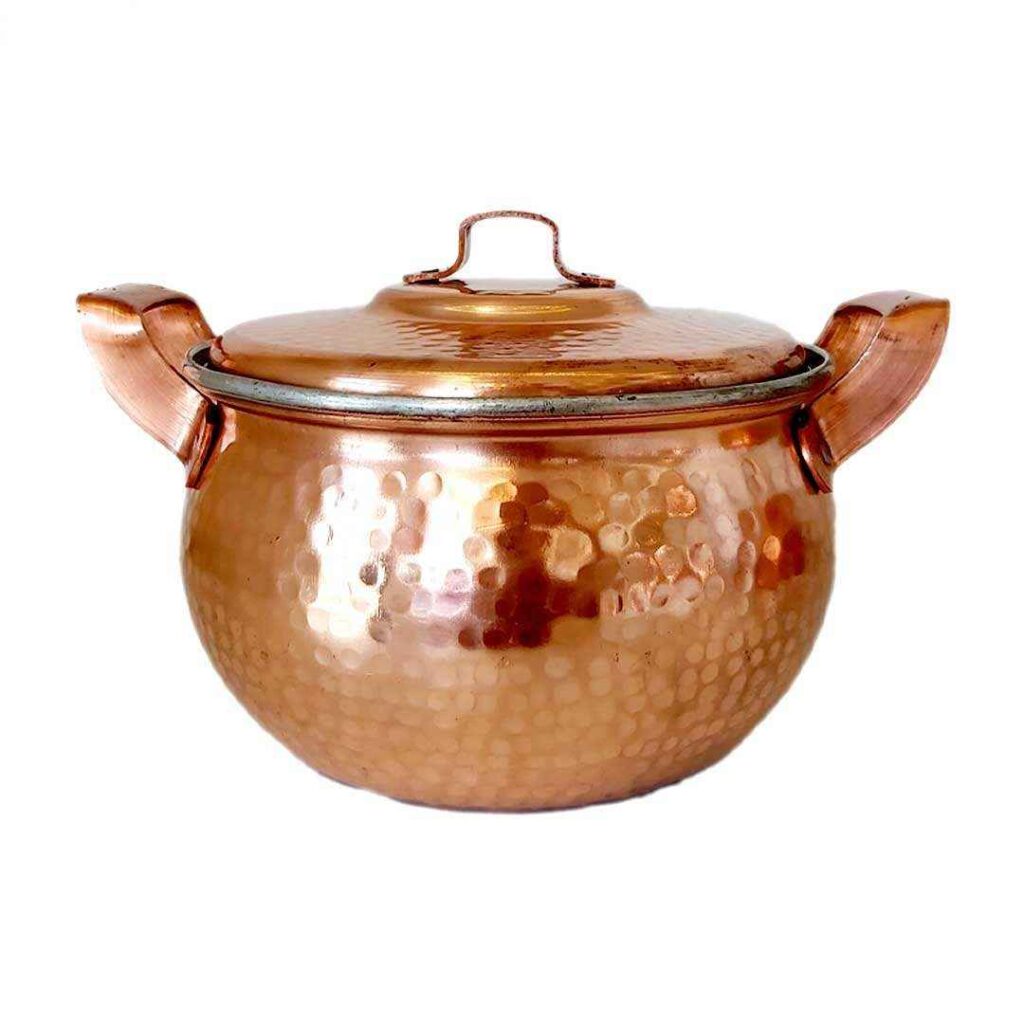 Persian Copper Stock Pot - Traditional Hammered Cooking 4 Piece Set ...