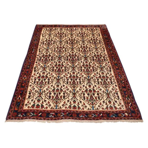 Handwoven Iranian Sirjan Carpet Rug Cream Color - ShopiPersia