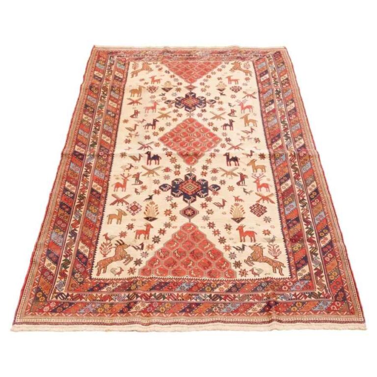 Old Sirjan Handwoven Kilim Rug Model Forest - ShopiPersia