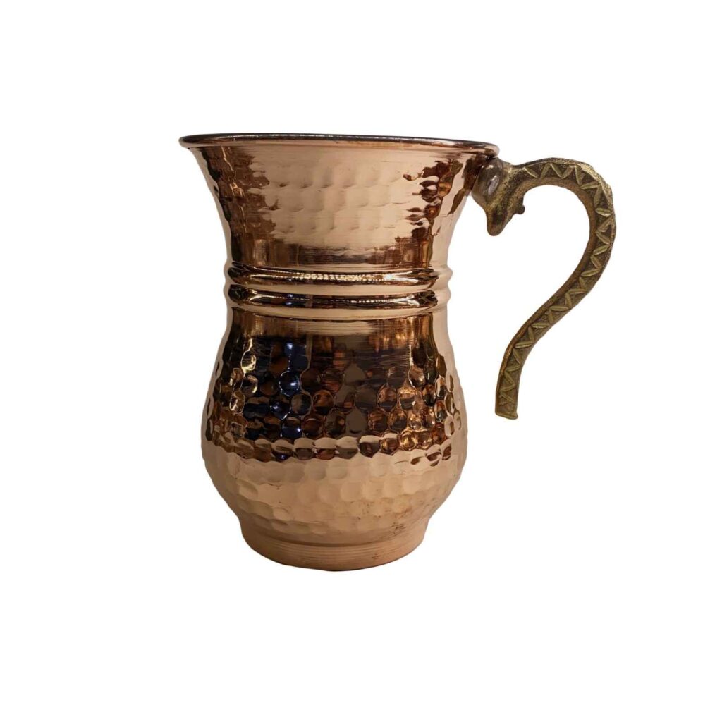 Set of 6 Persian Hammered Copper Cups for Cold Drinks - ShopiPersia