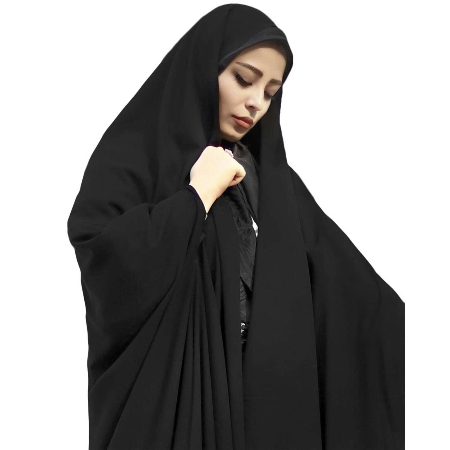 Islamic Arabic Black Chador Abaya Hejab for Women and Praying - ShopiPersia