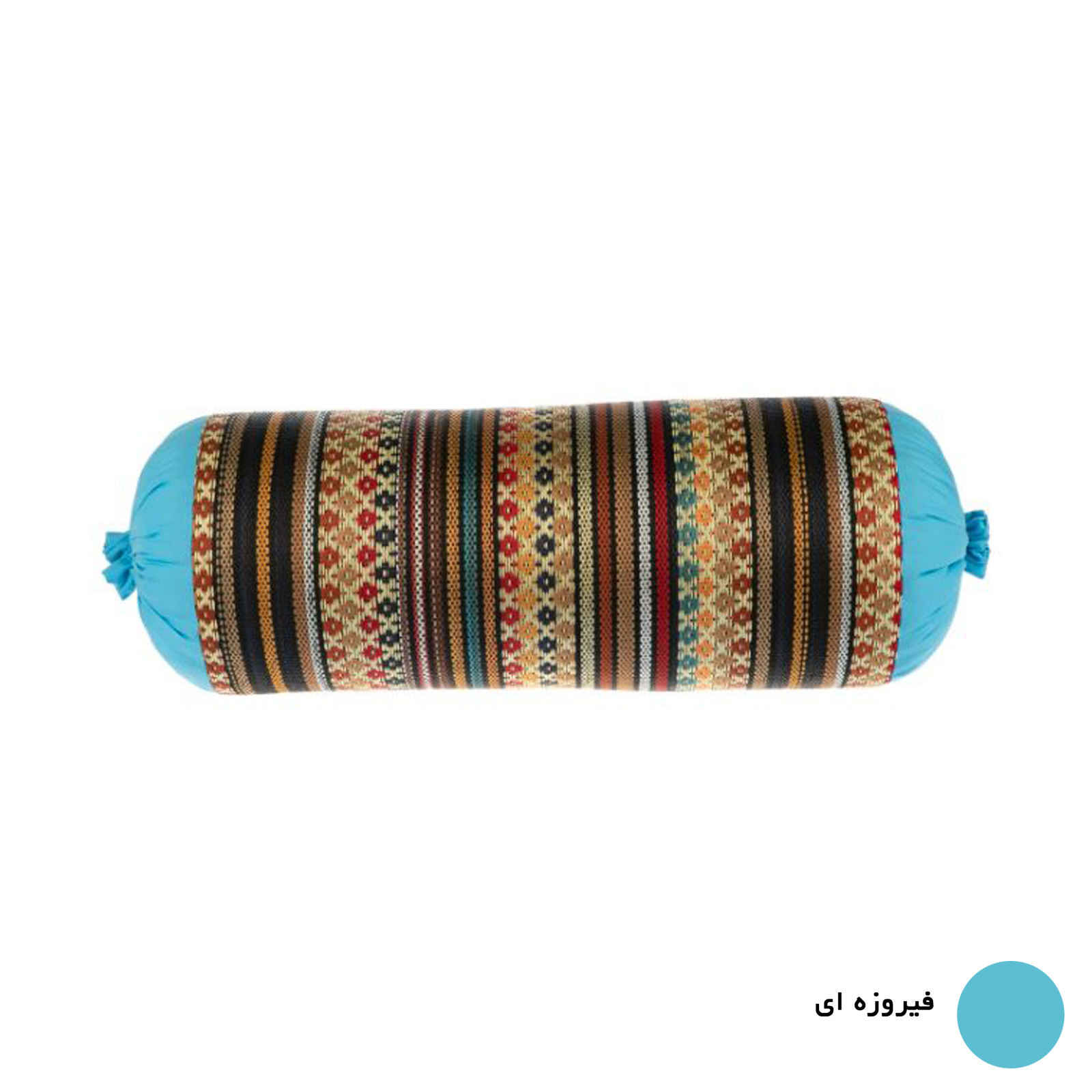 Traditional Persian Cylindrical Bolster Pillow with Elegant Jajim ...