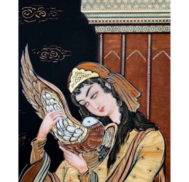 Marquetry Wood Inlay Art - Artistic Persian Lady of love - ShopiPersia