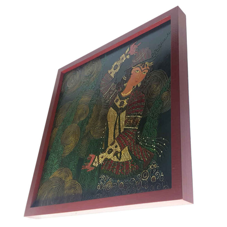 Original Persian Qajar Art Painting: Watercolor and Gouache on Wood ...