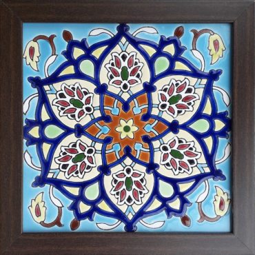 Decorative Persian Framed Ceramic Tile - Zahiri II - ShopiPersia
