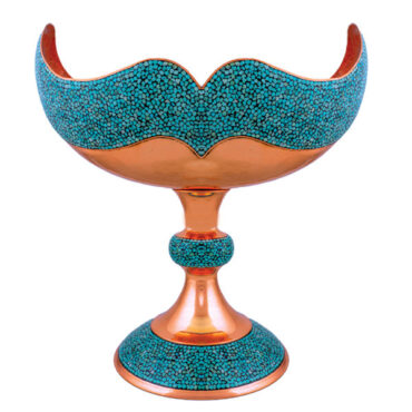 Iranian Firuzehkubi Copper Candy Dish Model Mana11 - ShopiPersia