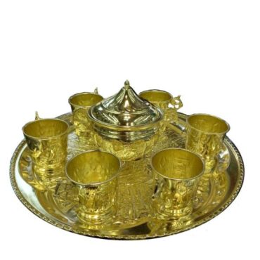Handcrafted Persian Copper Tea & Coffee Set - Engraved - ShopiPersia