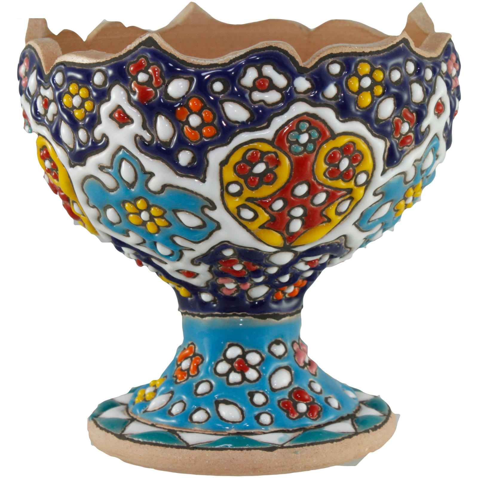 Elegant Pottery Haft-sin Minakari Set for Nowruz Persian New Year Blue ...