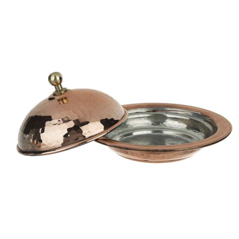 Handcrafted Copper Serving Platter Dome - ShopiPersia