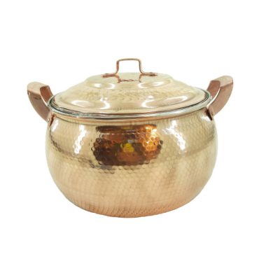 Persian Copper Stock Pot - Traditional Hammered Cooking Style Round ...